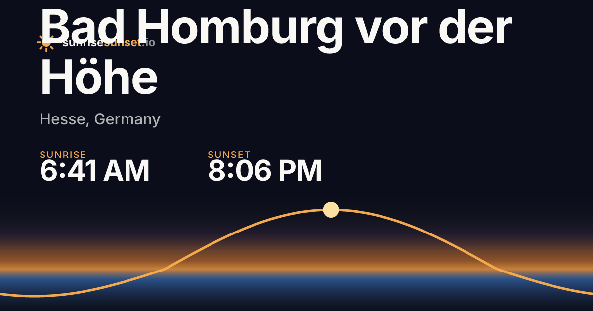 Bad Homburg Vor Der Höhe He Sunrise And Sunset Times 7059